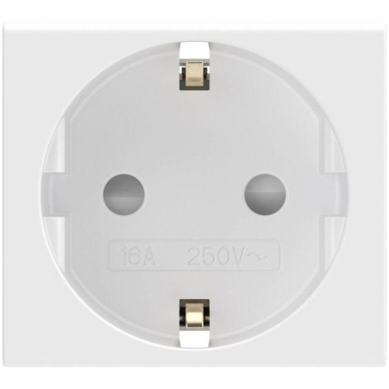 Розетка DKC 1-м 2мод. Viva 16А IP20 2P+E с заземл. защ. шторки белый ...