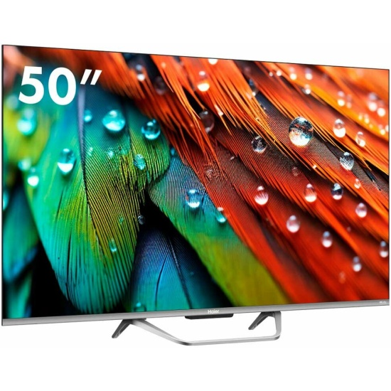 Телевизор Haier 50 Smart TV S4, QLED, 4K Ultra HD, серебристый ...