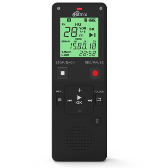 Цифровой диктофон Ritmix RR-820 8Gb, черный RITMIX RR-820 8Gb Black ...
