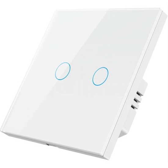 Умный Zigbee выключатель ROXIMO сенсорный, двухкнопочный, белый ...