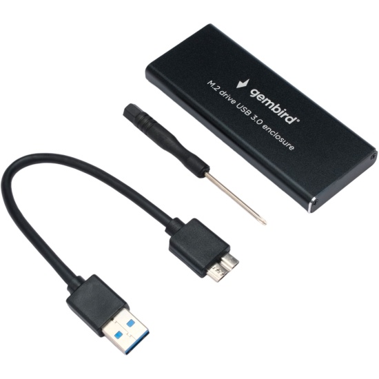 Внешний корпус для SSD M2 Gembird EEM2-SATA-1 металл, черный — купить ...