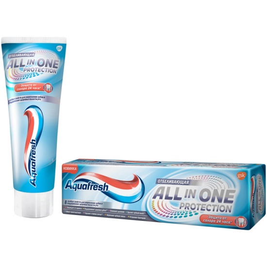 Зубная паста Aquafresh All-in-One Protection Whitening, 100 мл — купить ...