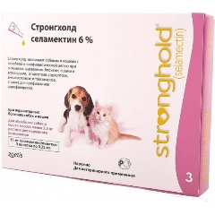 Капли Стронгхолд ZOETIS от блох клещей и гельминтов для котят и щенков ...