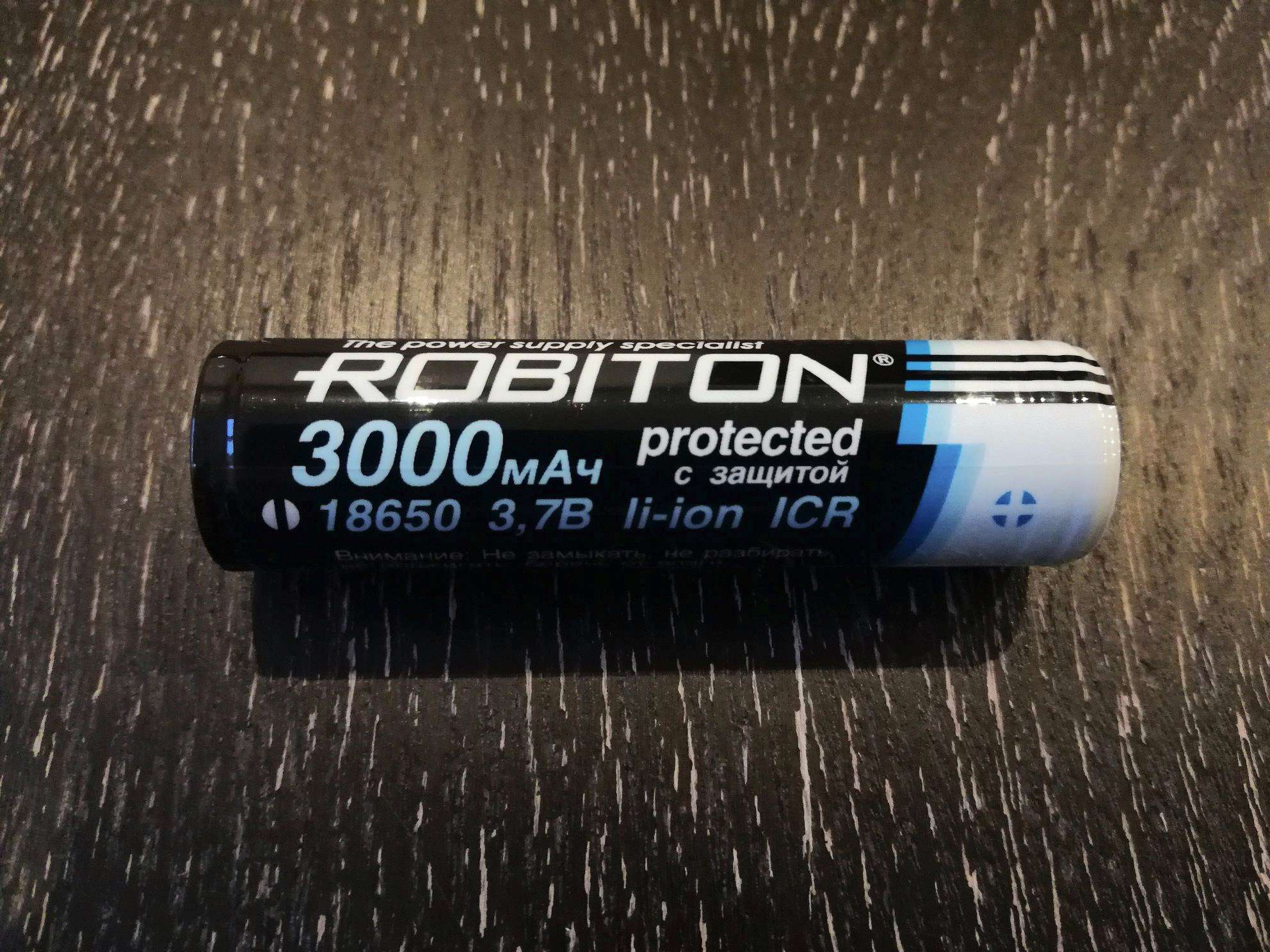 Купить Аккумулятор Robiton 18650 3000 mAh 3,5A с защитой (Samsung Li ...