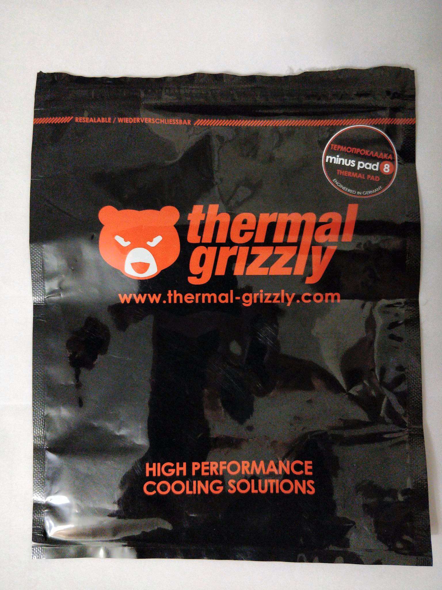 Термопрокладка Thermal Grizzly Minus Pad 8 30x30x2.0мм TG-MP8-30-30-20 ...