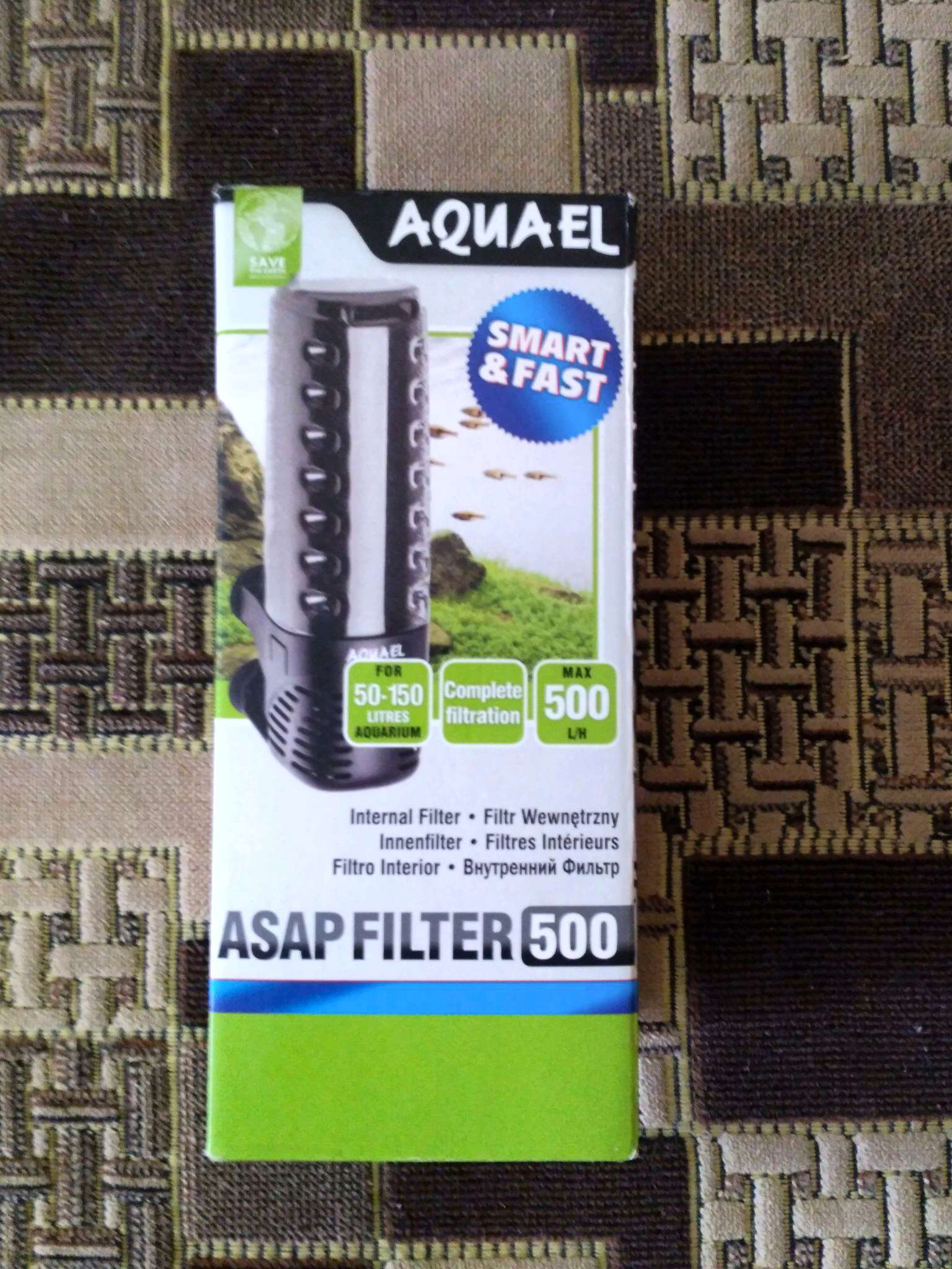 Внутренний фильтр AQUAEL ASAP FILTER 500 для аквариума 50 - 150 л (500 ...