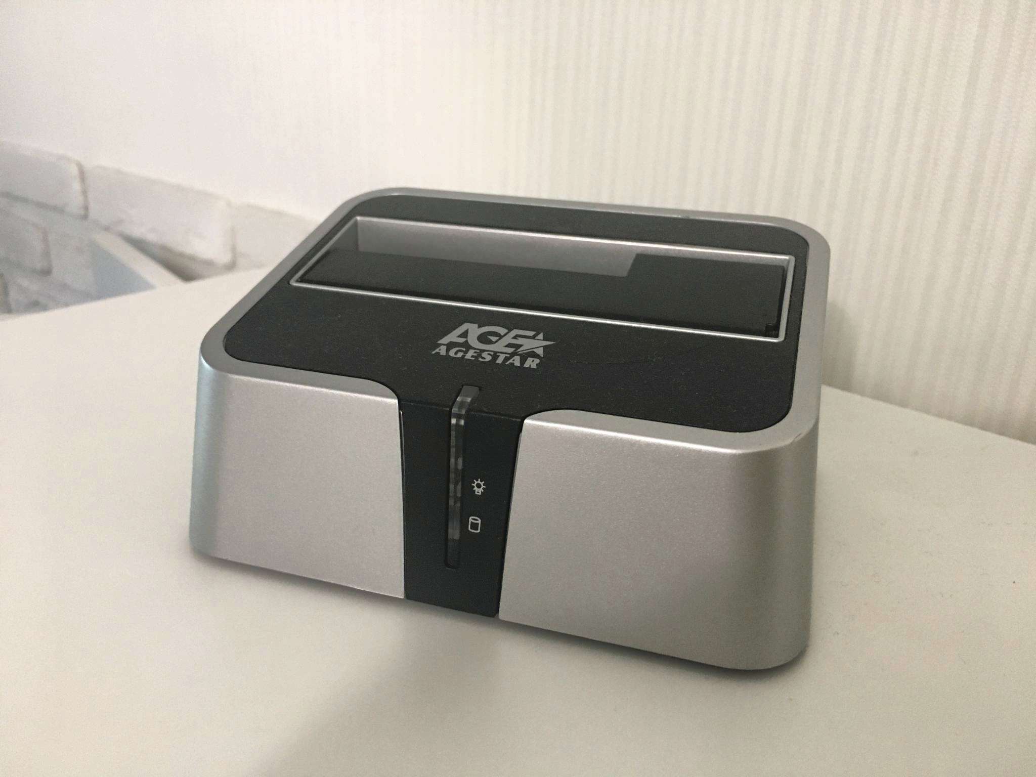 Док-станция для HDD 2.5'/3.5' AgeStar 3CBT2 пластик серебристый ...