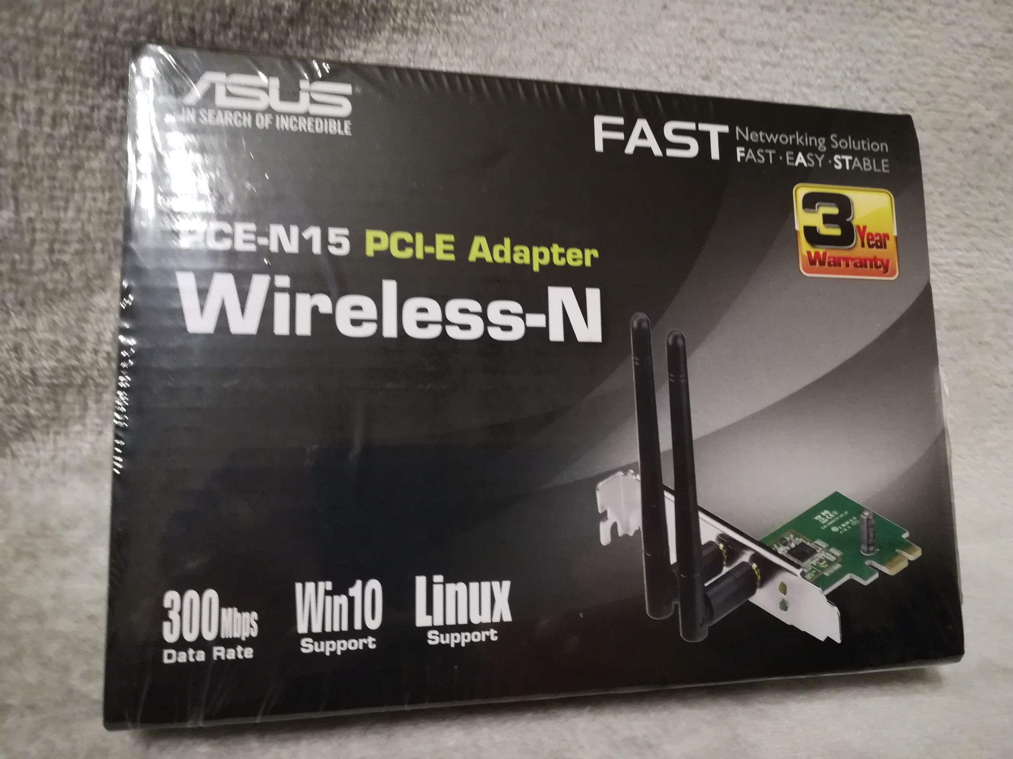 Wi-Fi адаптер Asus PCE-N15 PCI-E 802.11n 300 Mbps — купить в интернет ...