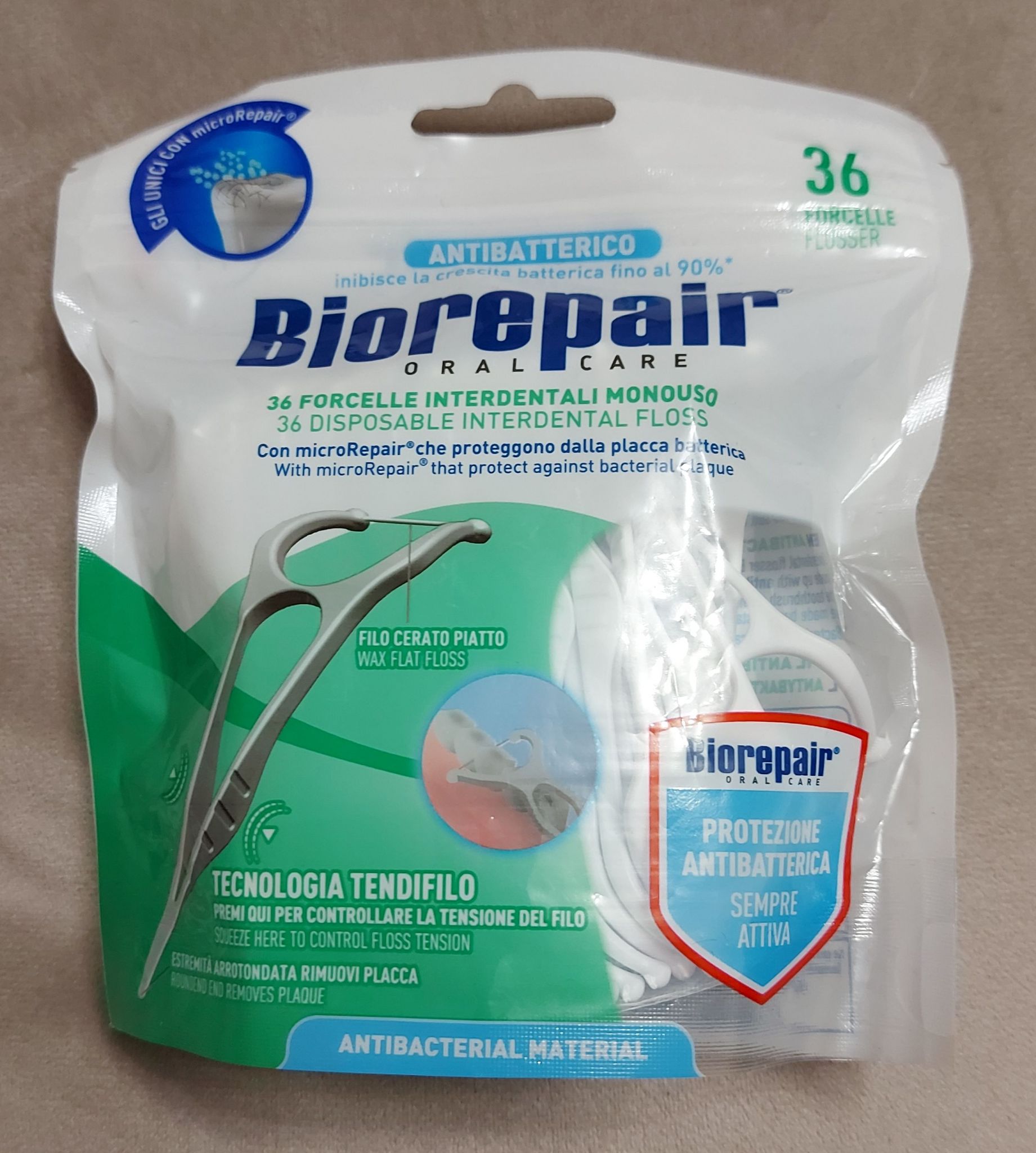 Купить Зубная нить BIOREPAIR Forcelle Interdentale Monouso с держателем ...