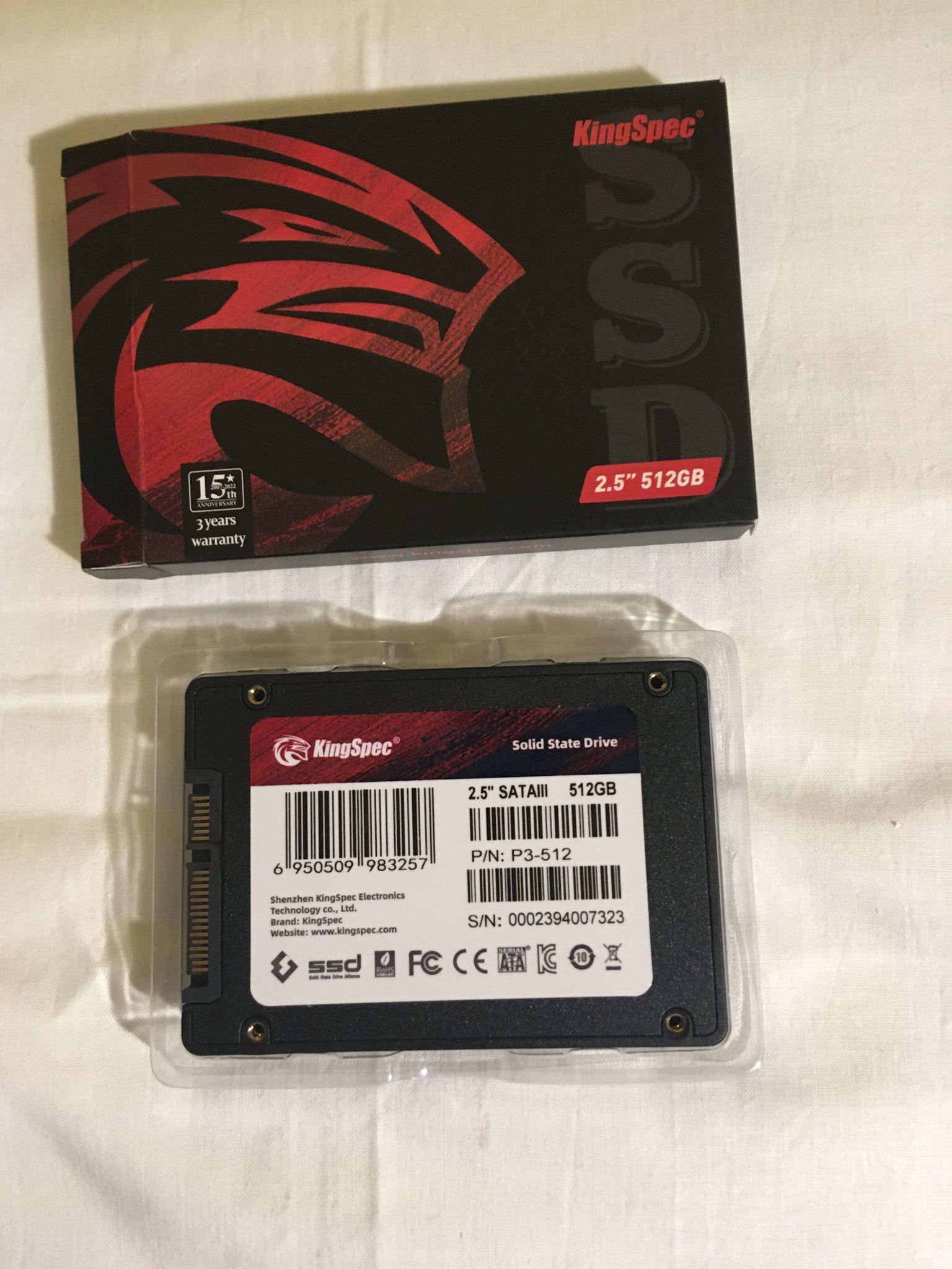 Накопитель SSD KingSpec 2.5 P3 Series 512GB SATA3, 3D NAND, (P3-512 ...