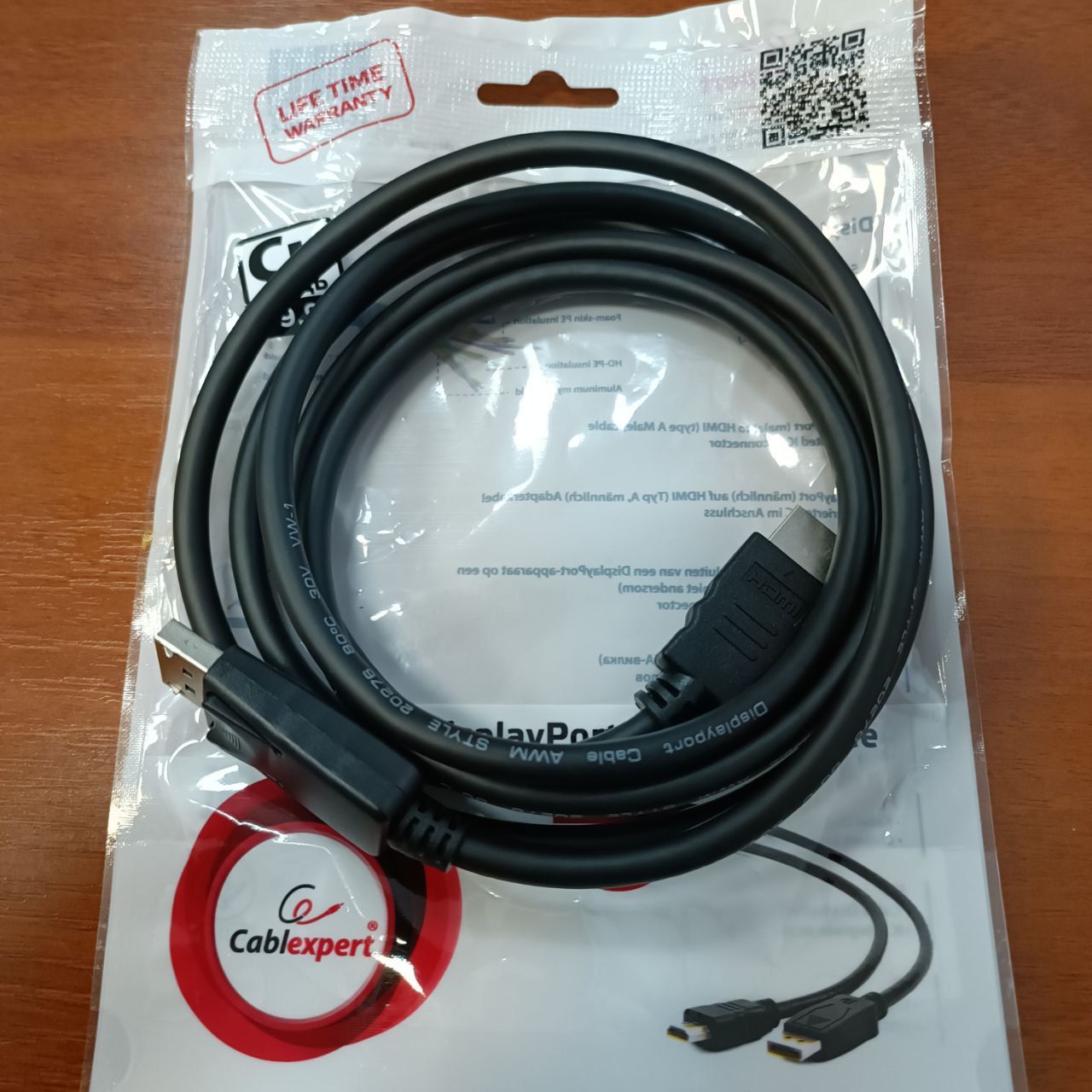 Кабель Cablexpert DisplayPort-HDMI CC-DP-HDMI-6, 20M/19M, 1.8м, черный ...