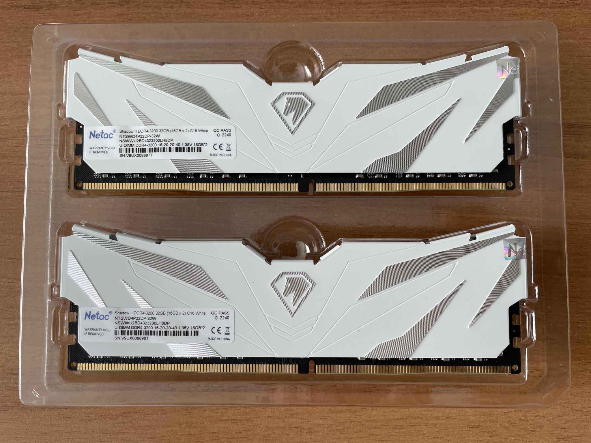 Оперативная память Netac Shadow DDR4 II 32GB (16Gbx2) 3200MHz PC25600 ...