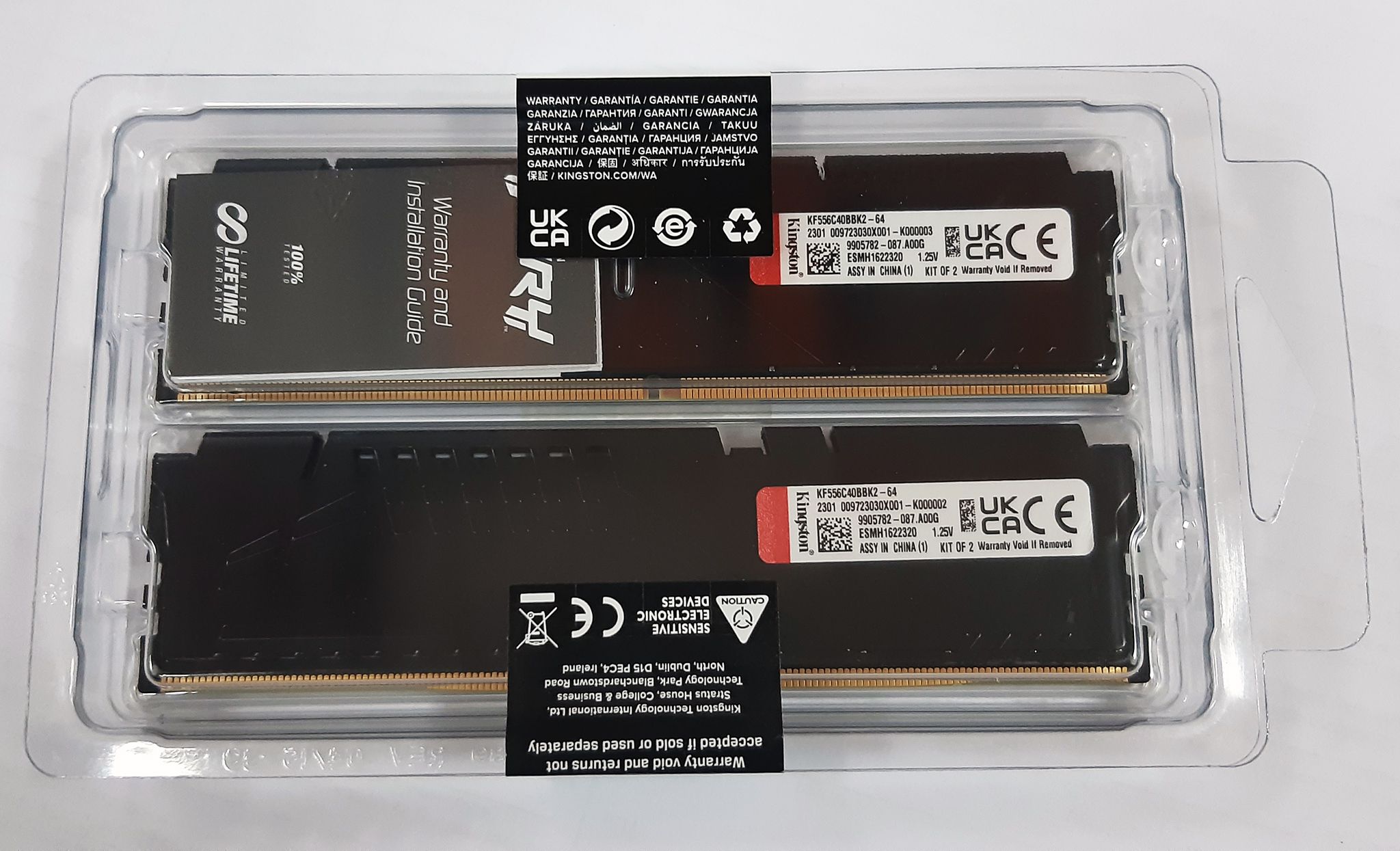 Оперативная память Kingston DDR 5 64Gb (2x32Gb) 5600Mhz pc-44800 FURY ...