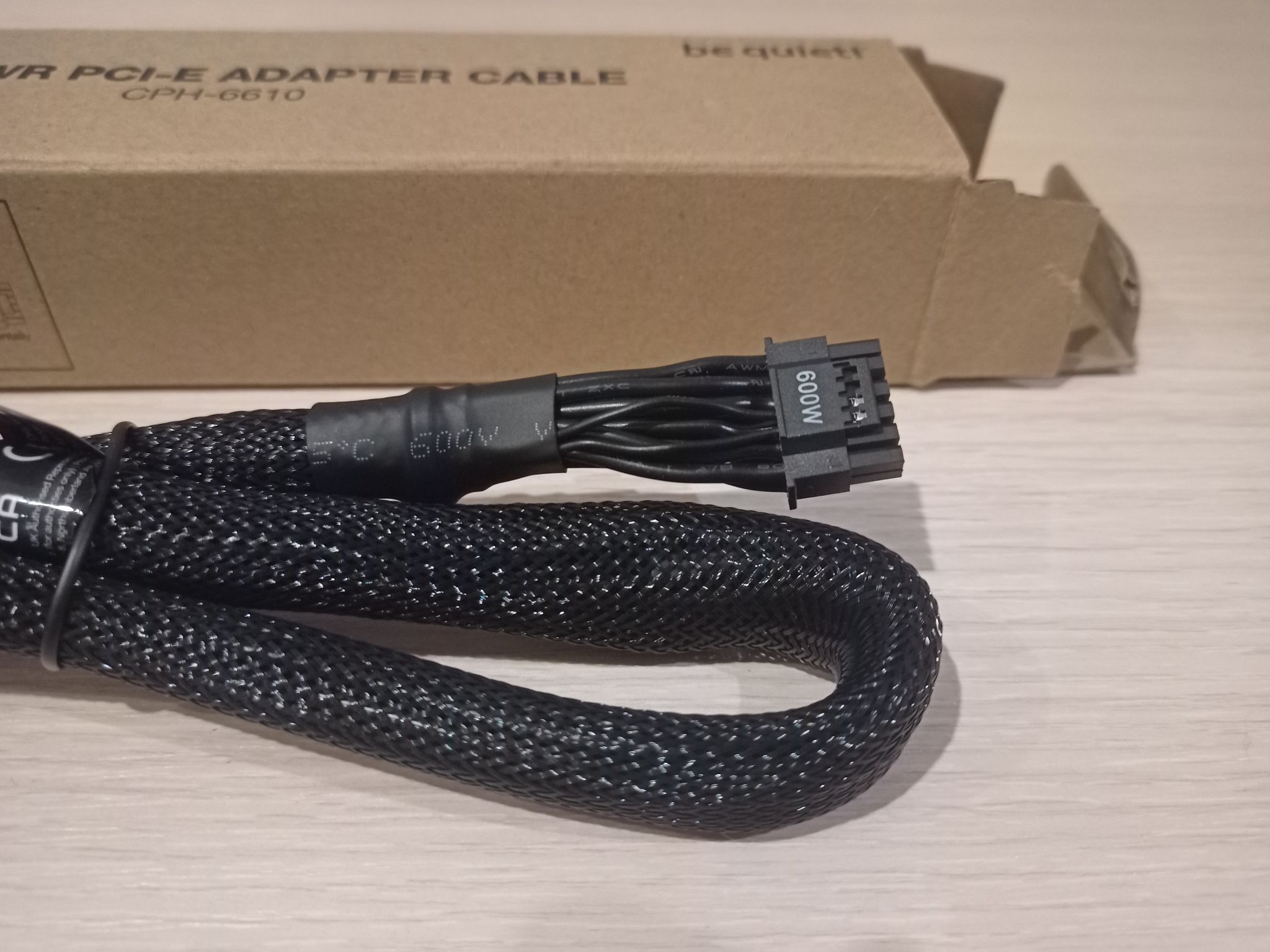 Кабель-адаптер be quiet! 12VHPWR CPH-6610 / 1x12VHPWR, 600W, 600mm ...