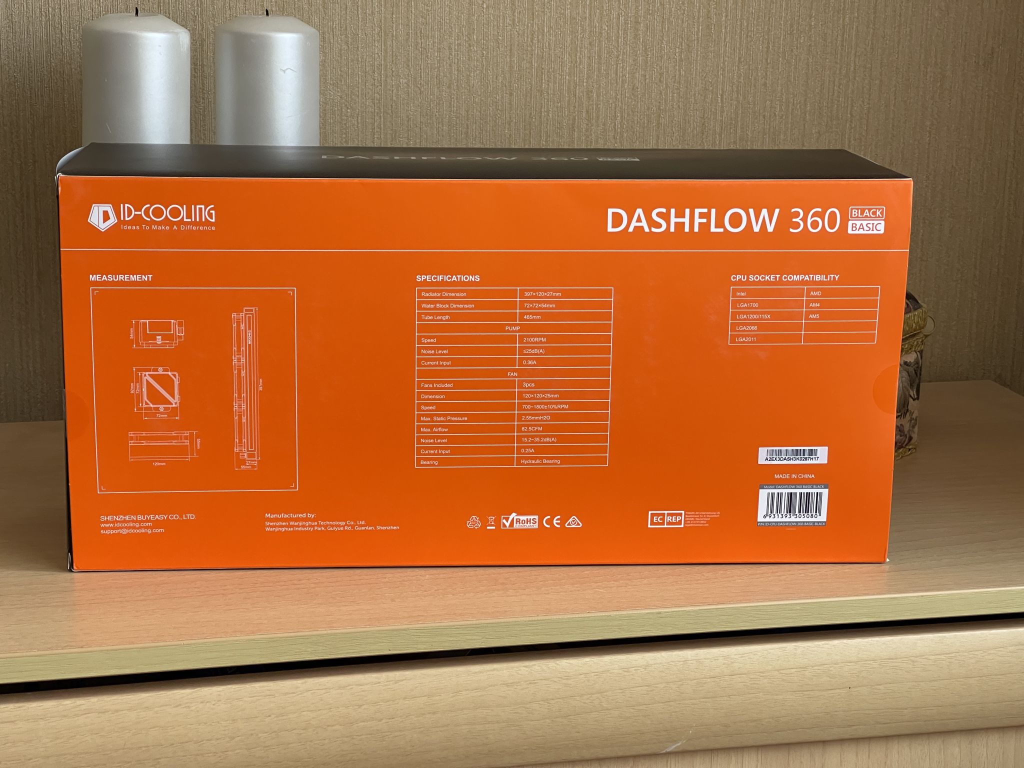 СВО для процессора ID-COOLING DASHFLOW 360 BASIC BLACK — купить по низкой цене в интернет ...