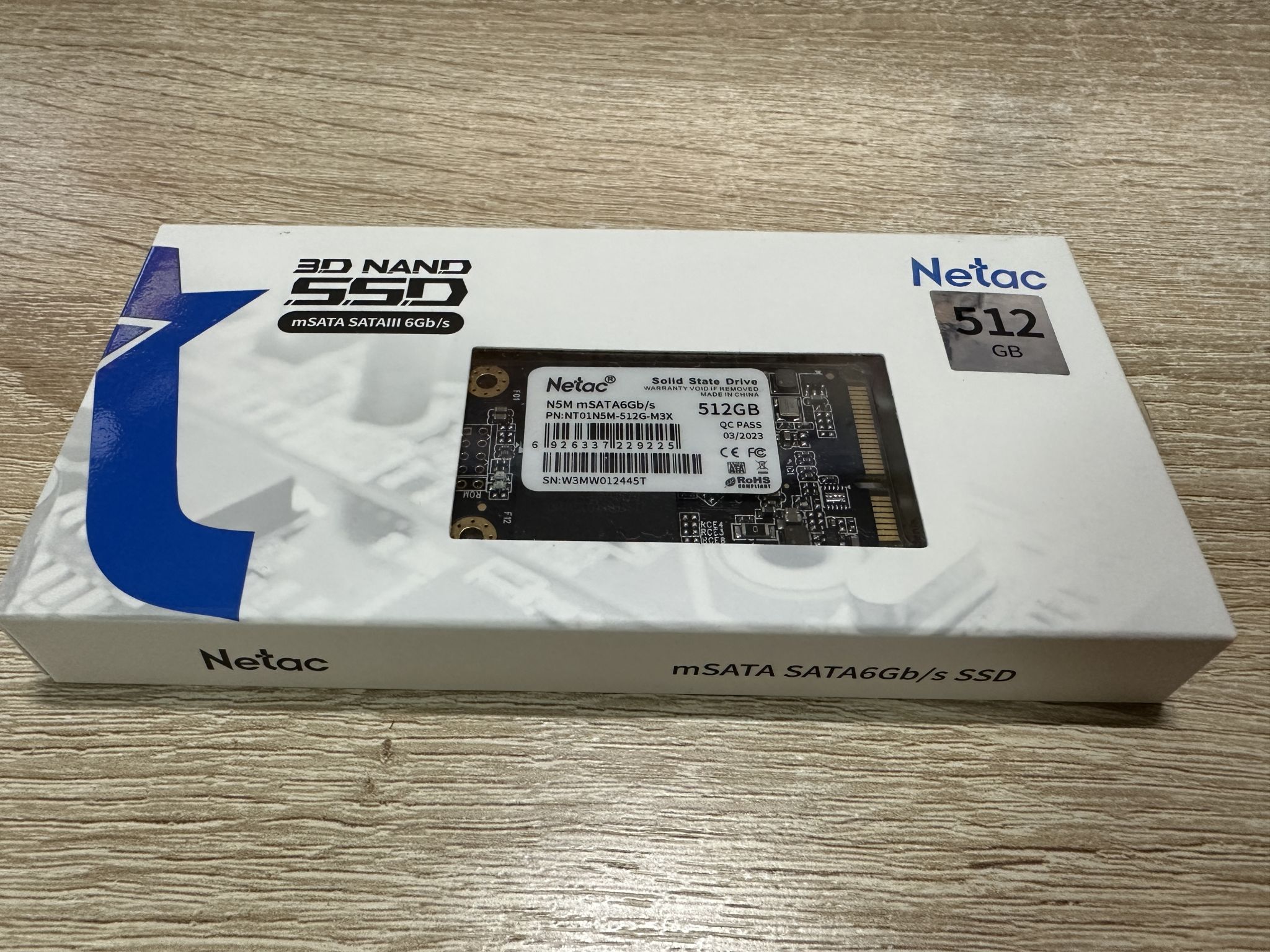 SSD диск NETAC mSATA N5M 512Gb SATA III 3D NAND NT01N5M-512G-M3X ...