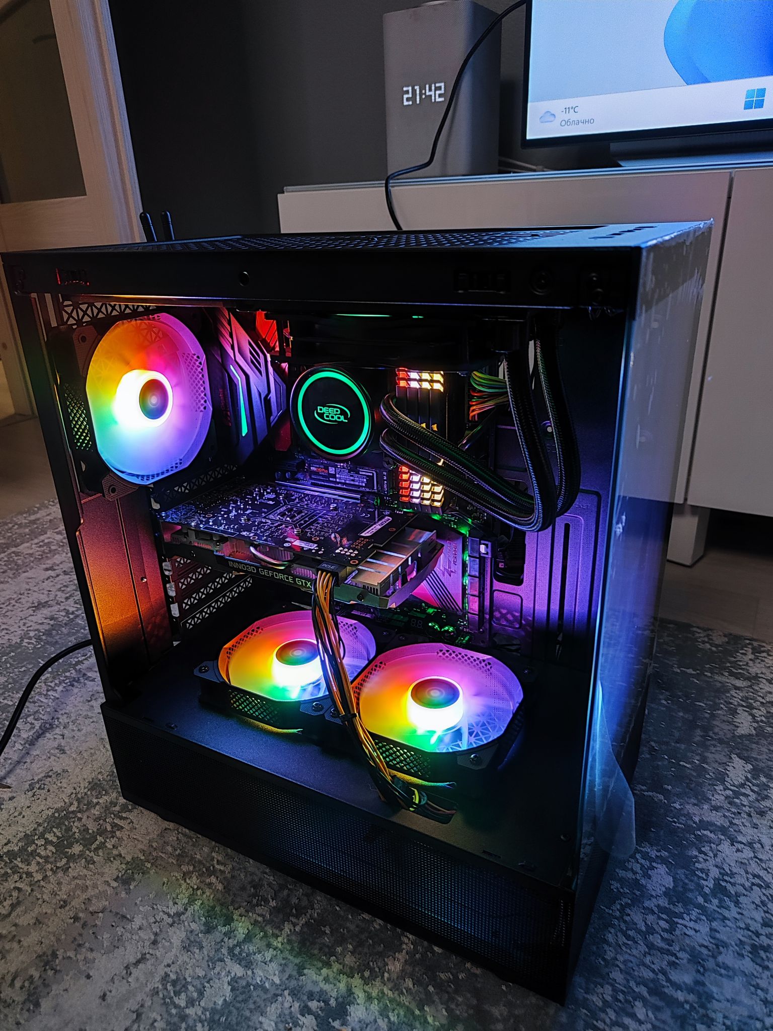 Корпус 1STPLAYER MIKU Mi7-A, черный (Mi7-A-BK-2F1R-1F1) — купить по низкой цене в интернет ...