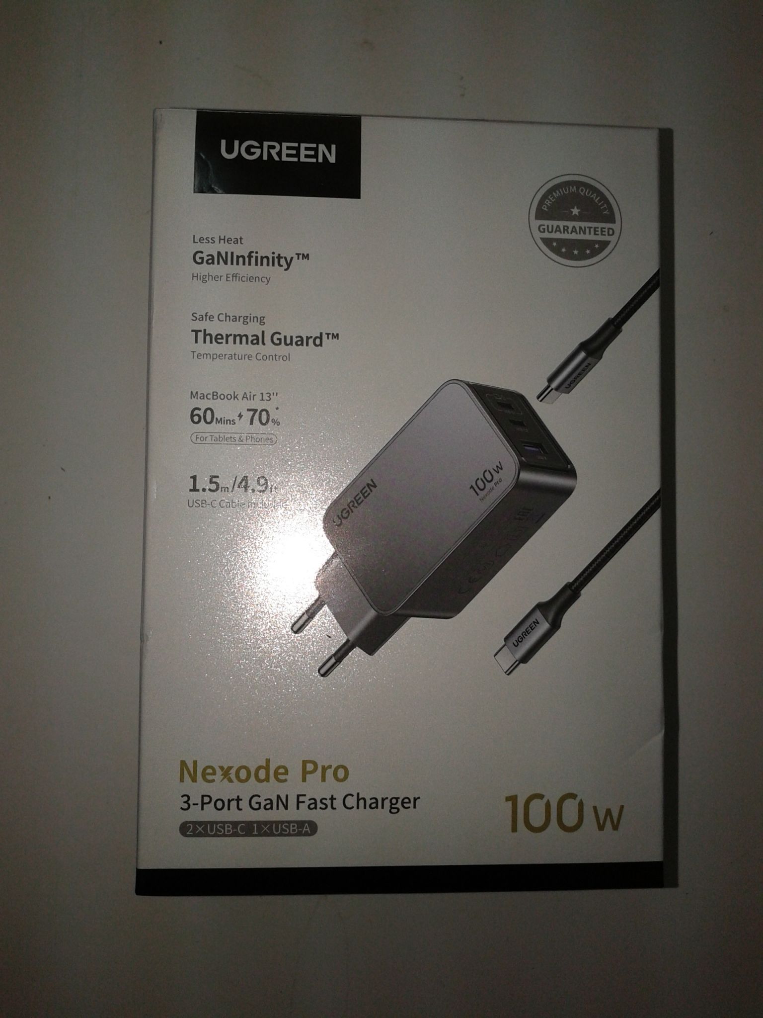 Сетевое зарядное устройство UGREEN X757 (25874) Nexode Pro 100 Вт USB-A ...