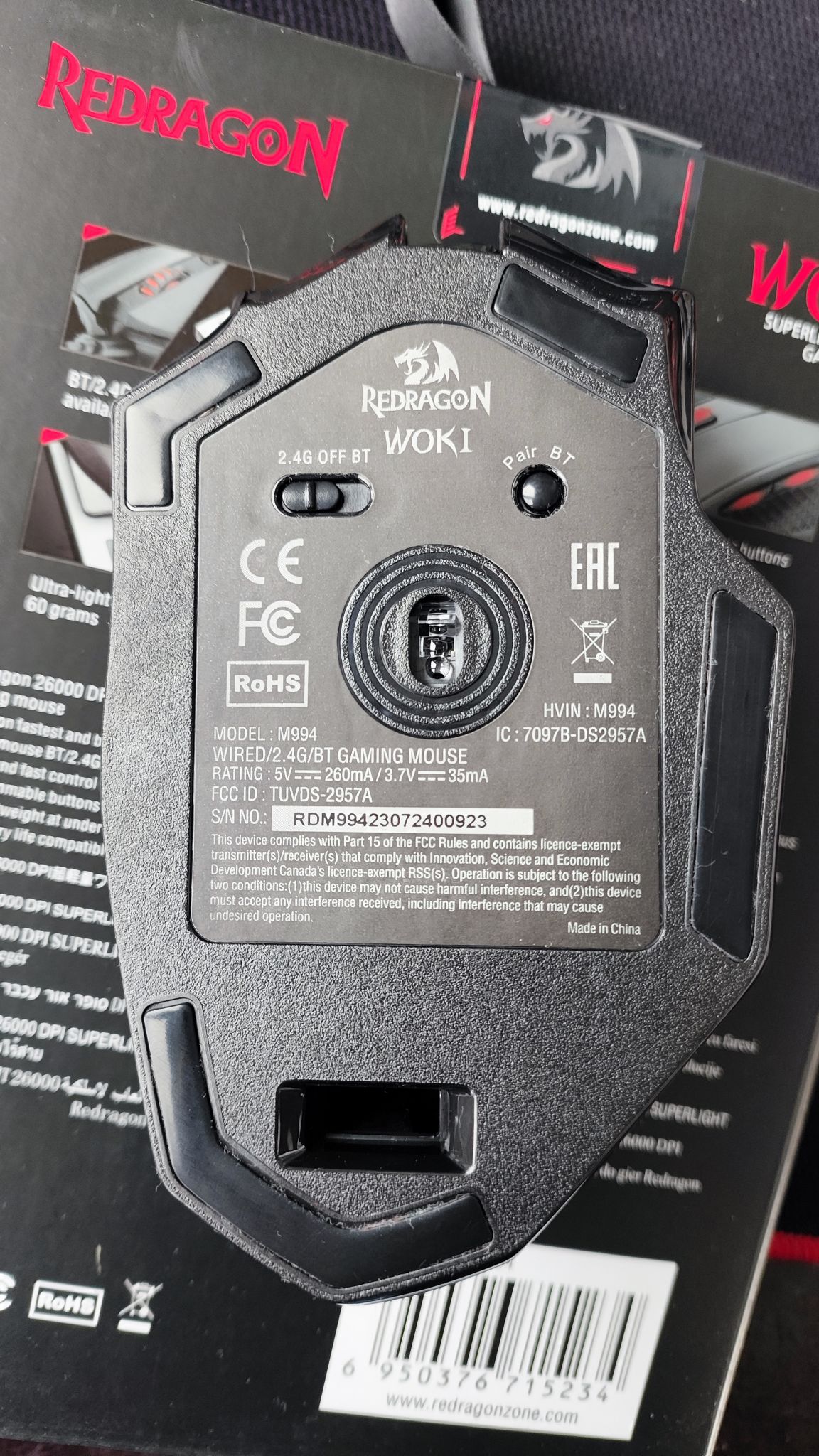 DEFENDER Мышь беспроводная REDRAGON Woki черный 71523 DEFENDER — купить в интернет-магазине ...