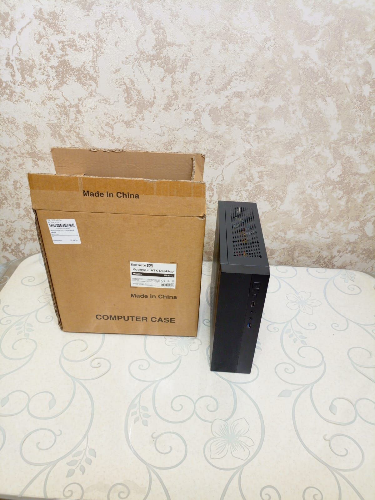 Корпус Desktop Exegate Mi 301u Matx Mini Itx без БП черный