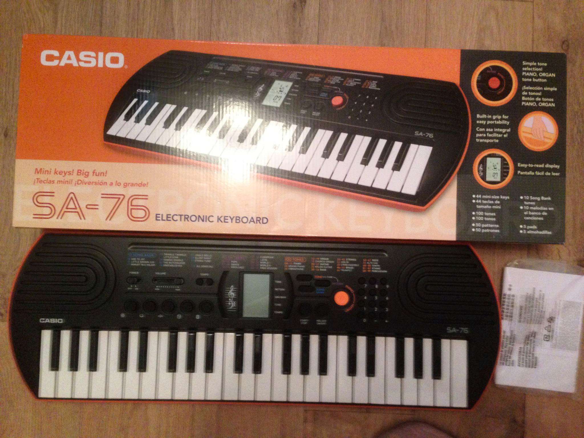 Синтезатор CASIO SA-76, оранжевый — купить в интернет-магазине ОНЛАЙН ...